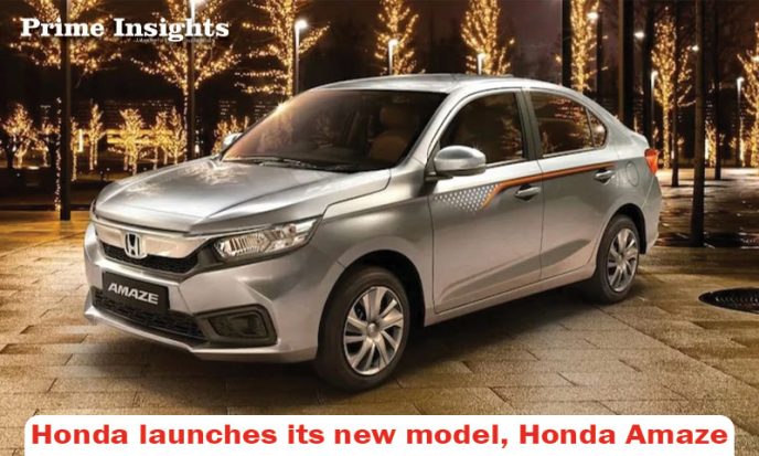 Honda launches its new model, Honda Amaze- set in motion from 18th ...